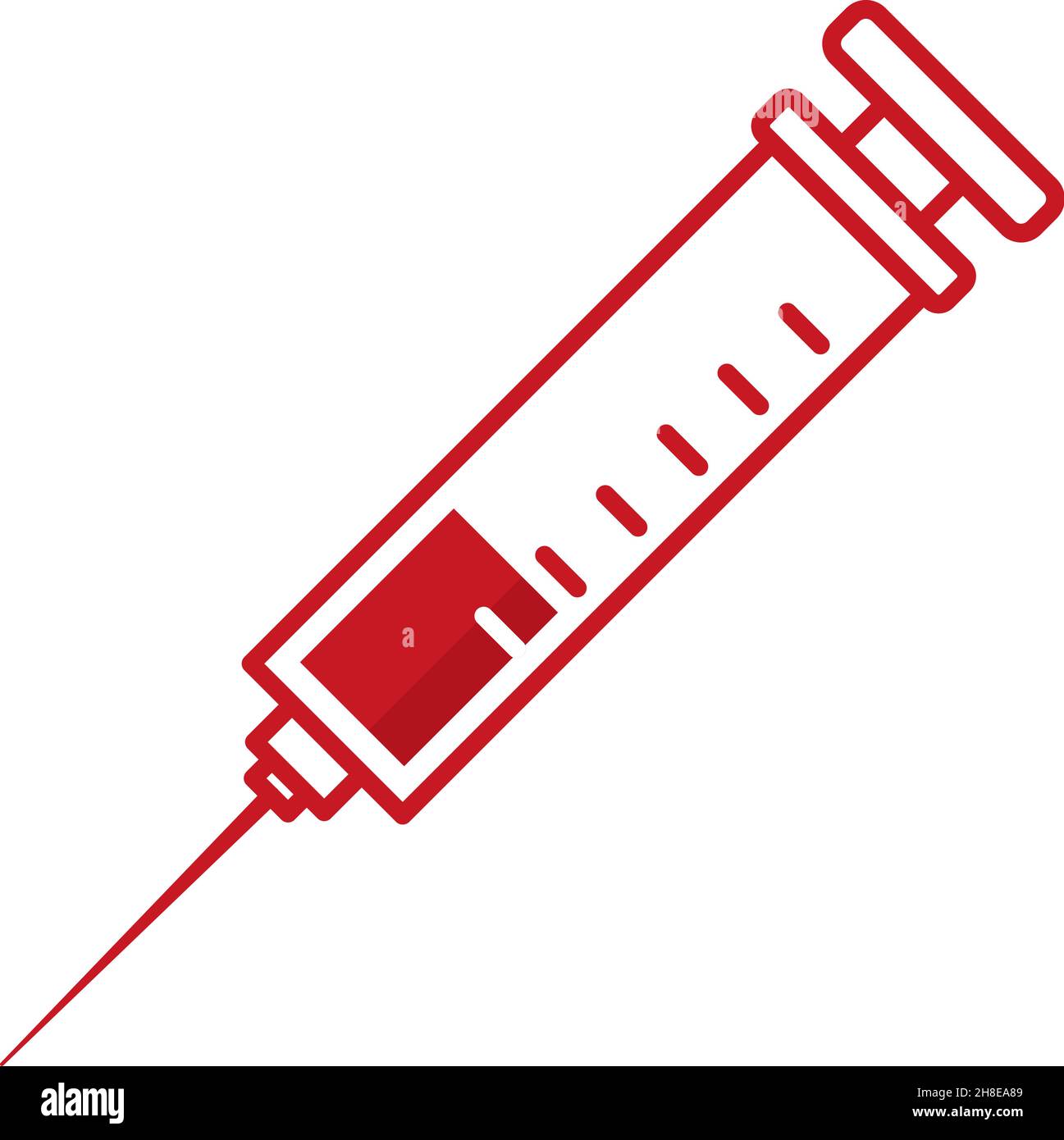 red syringe icon on white background Stock Vector Image & Art - Alamy