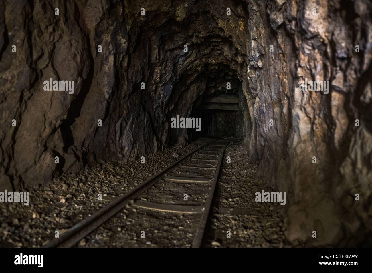 old mining tunnel, part of the Karangahake gorge walkways Stock Photo ...