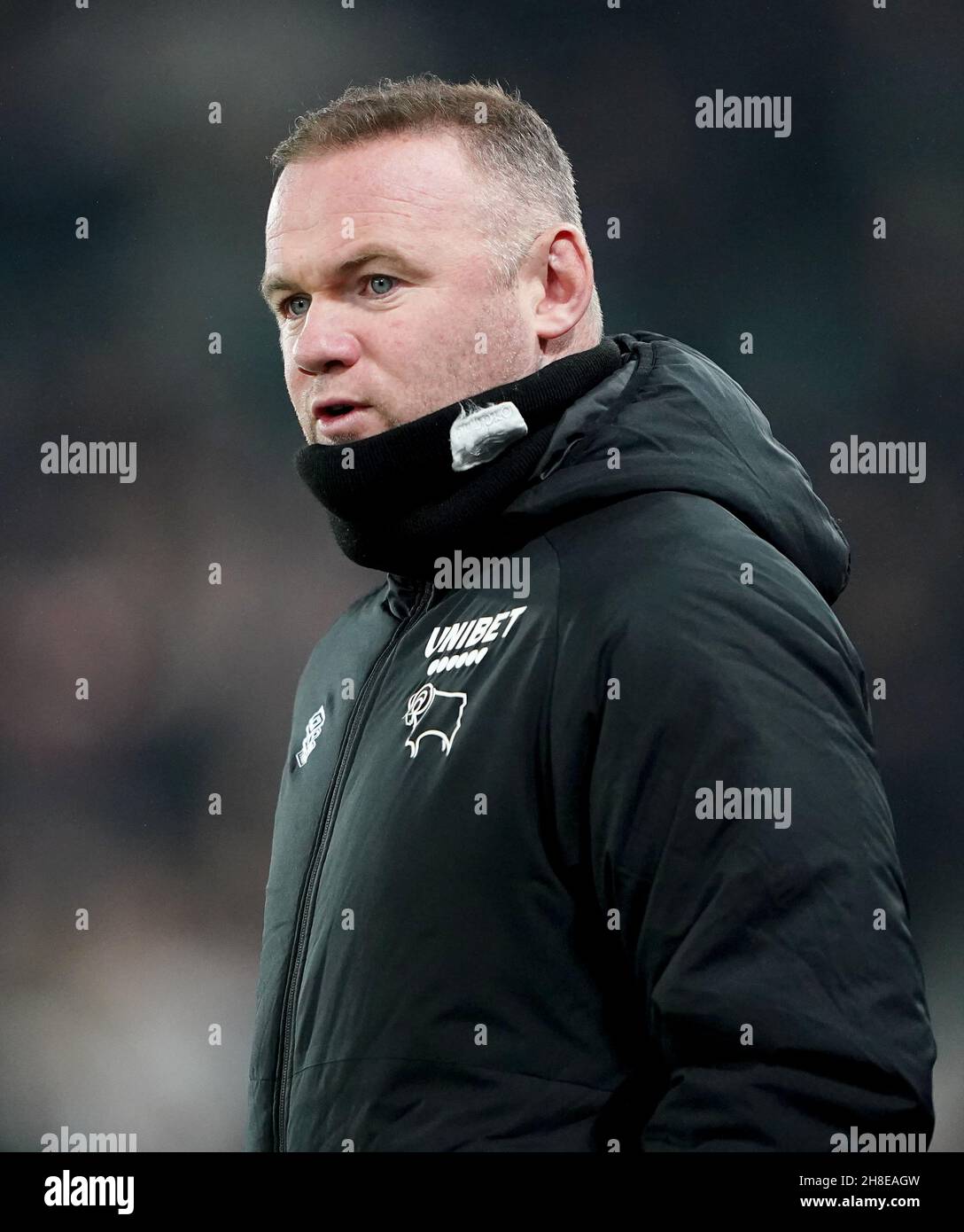Derby County manager Wayne Rooney during the Sky Bet Championship match ...