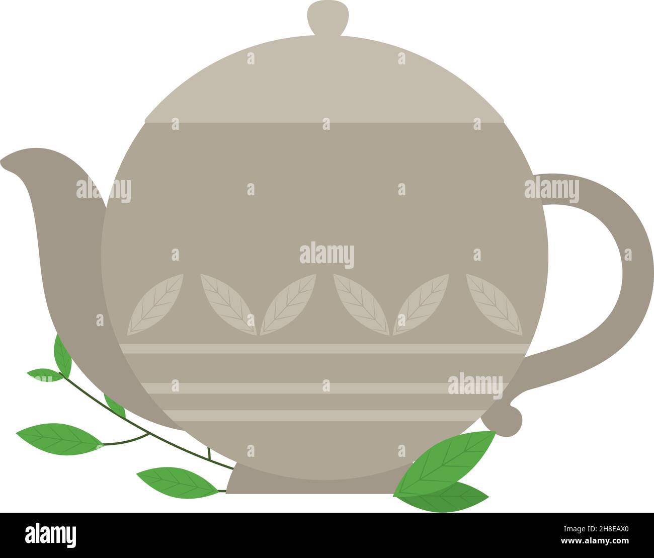vintage tea pot on white background Stock Vector Image & Art - Alamy