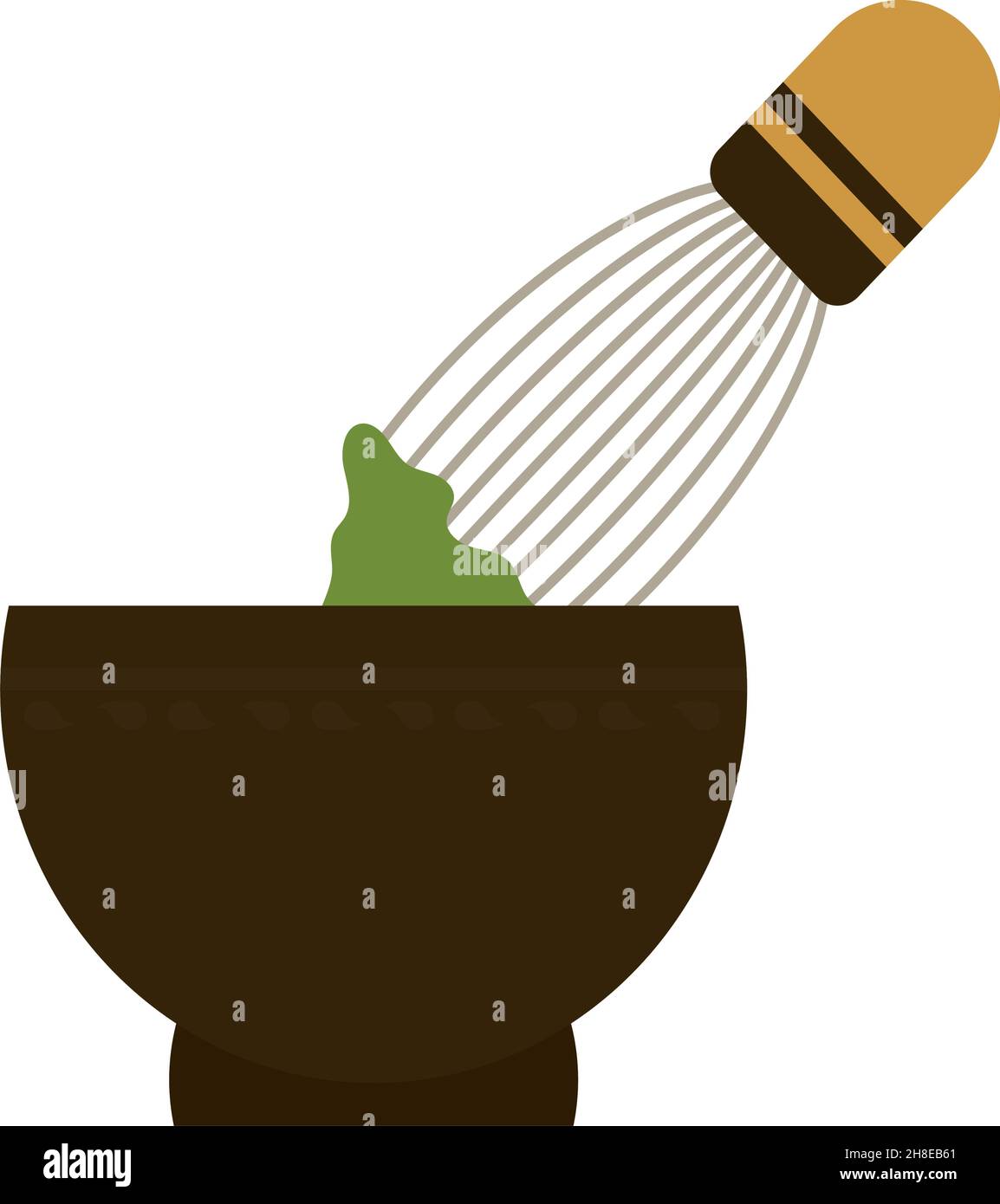 matcha tea design with whisk and cup Stock Vector Image & Art - Alamy