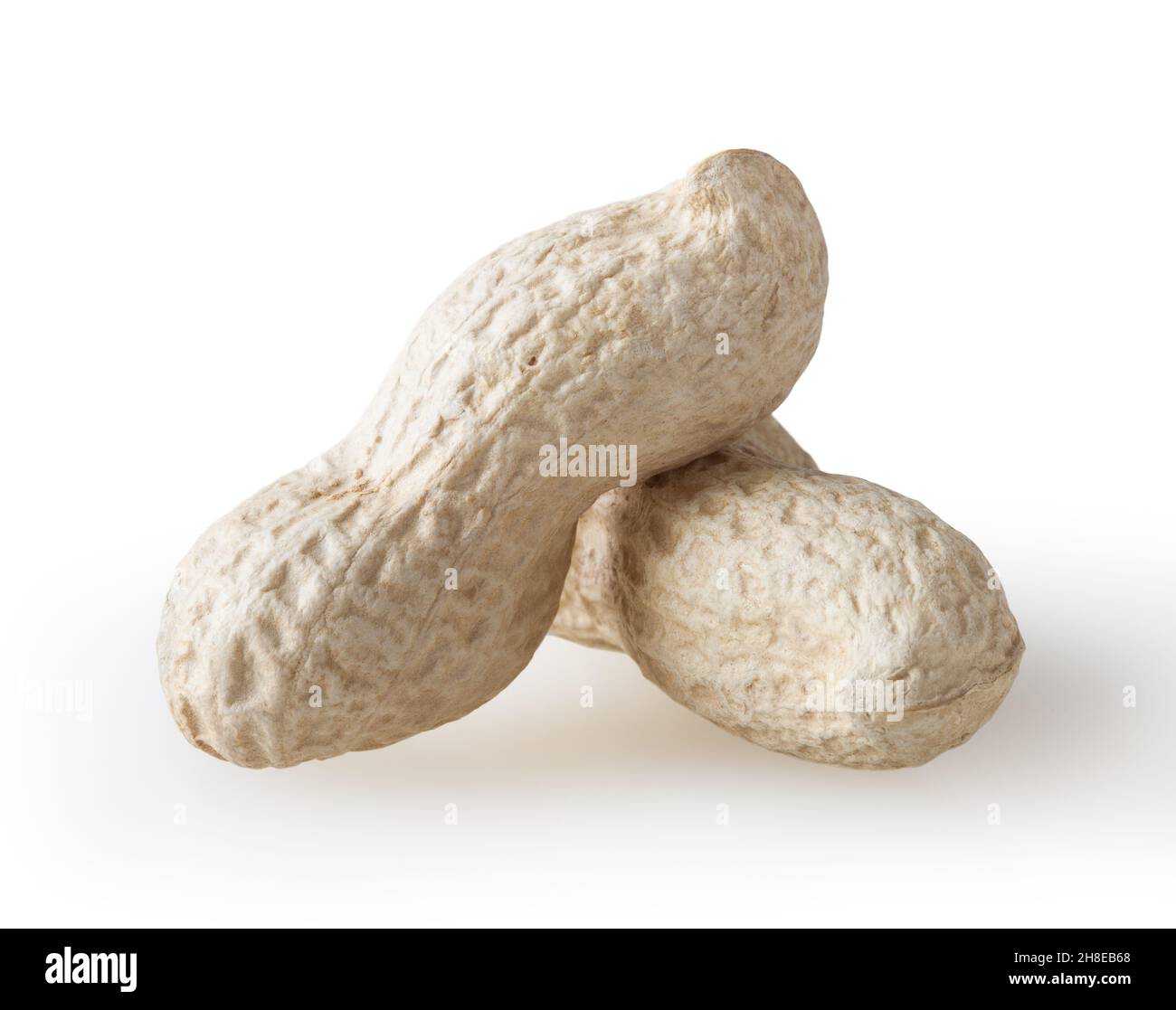 Raw peanuts isolated on white background with clipping path Stock Photo ...