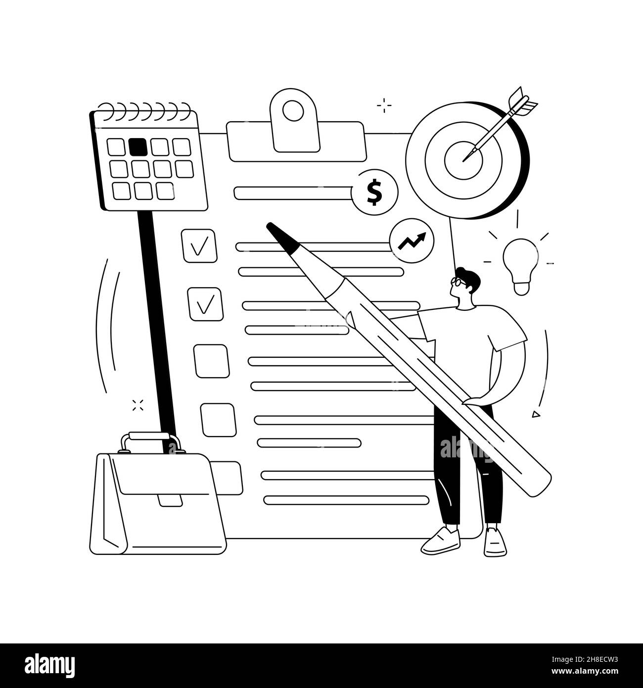 Business plan abstract concept vector illustration Stock Vector Image ...