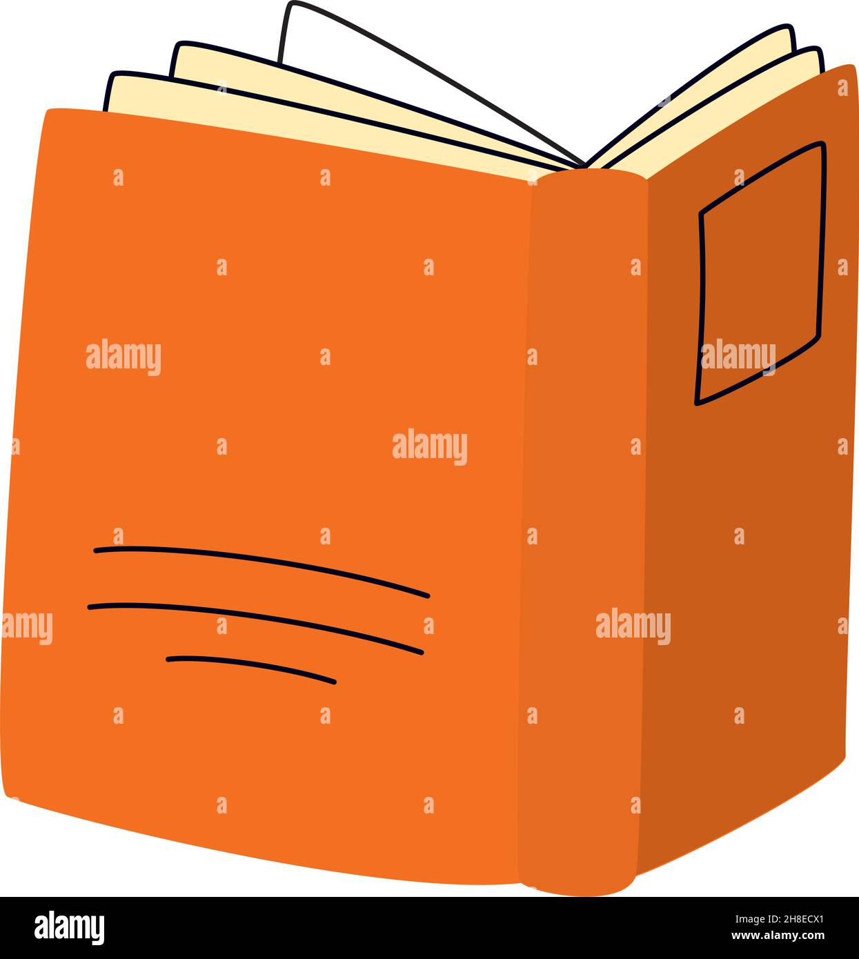 orange book icon on white background Stock Vector Image & Art - Alamy