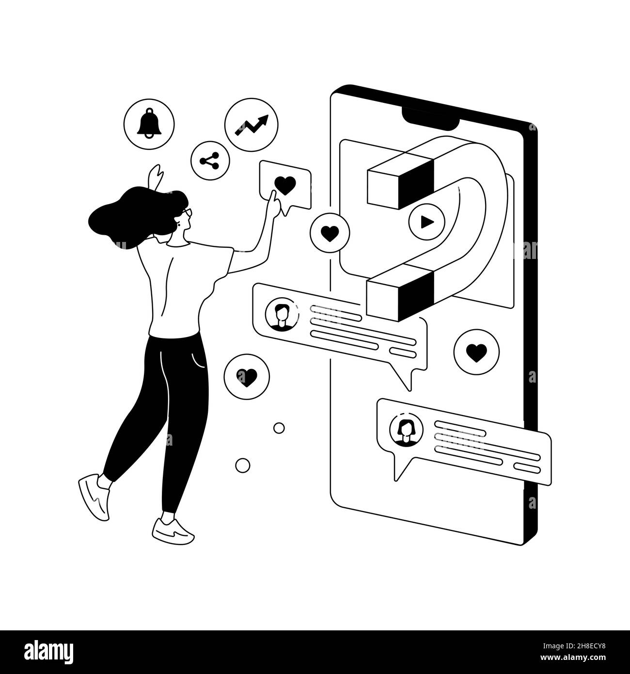 Viral content abstract concept vector illustration Stock Vector Image ...