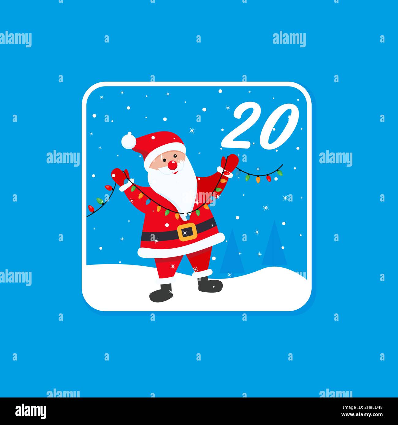 Advent calendar. Christmas holiday celebration cards for countdown EPS ...