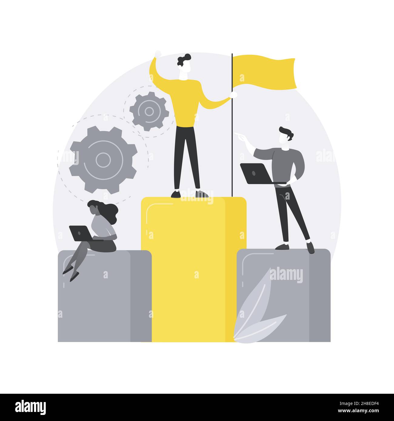 Business leadership abstract concept vector illustration Stock Vector ...