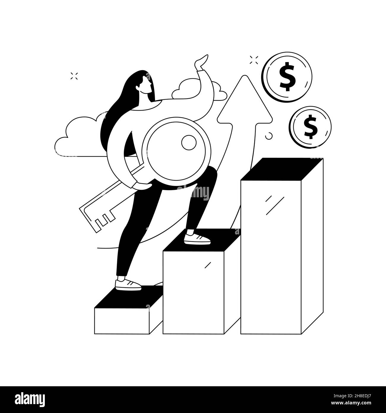 Key to success abstract concept vector illustration Stock Vector Image ...