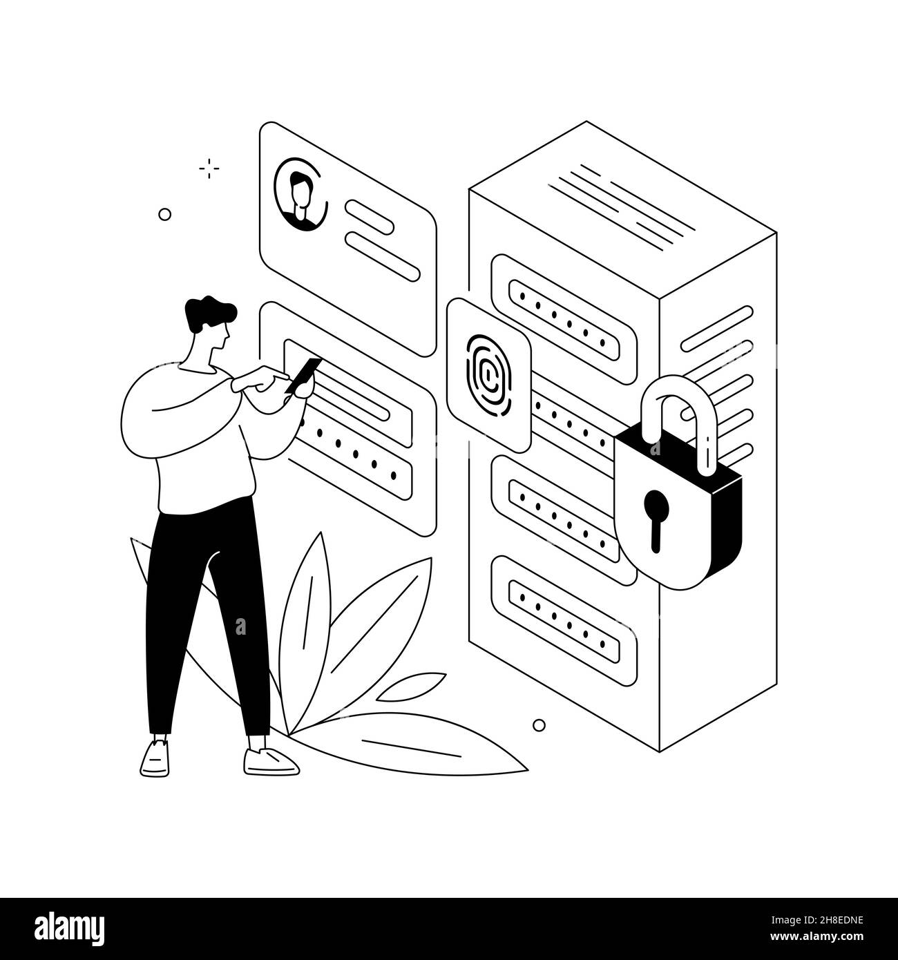 Data protection abstract concept vector illustration Stock Vector Image ...