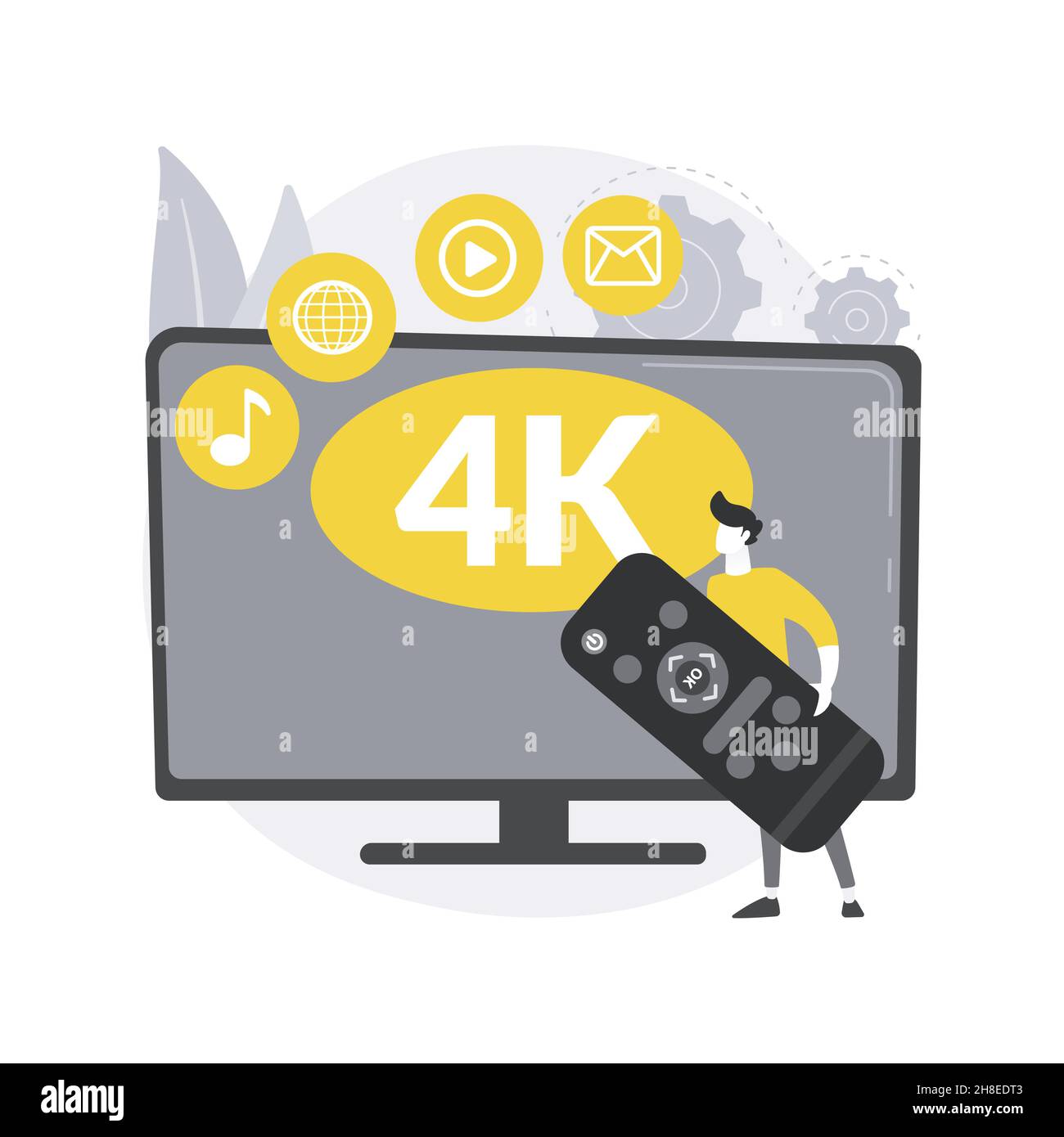 UHD smart TV abstract concept vector illustration Stock Vector Image ...