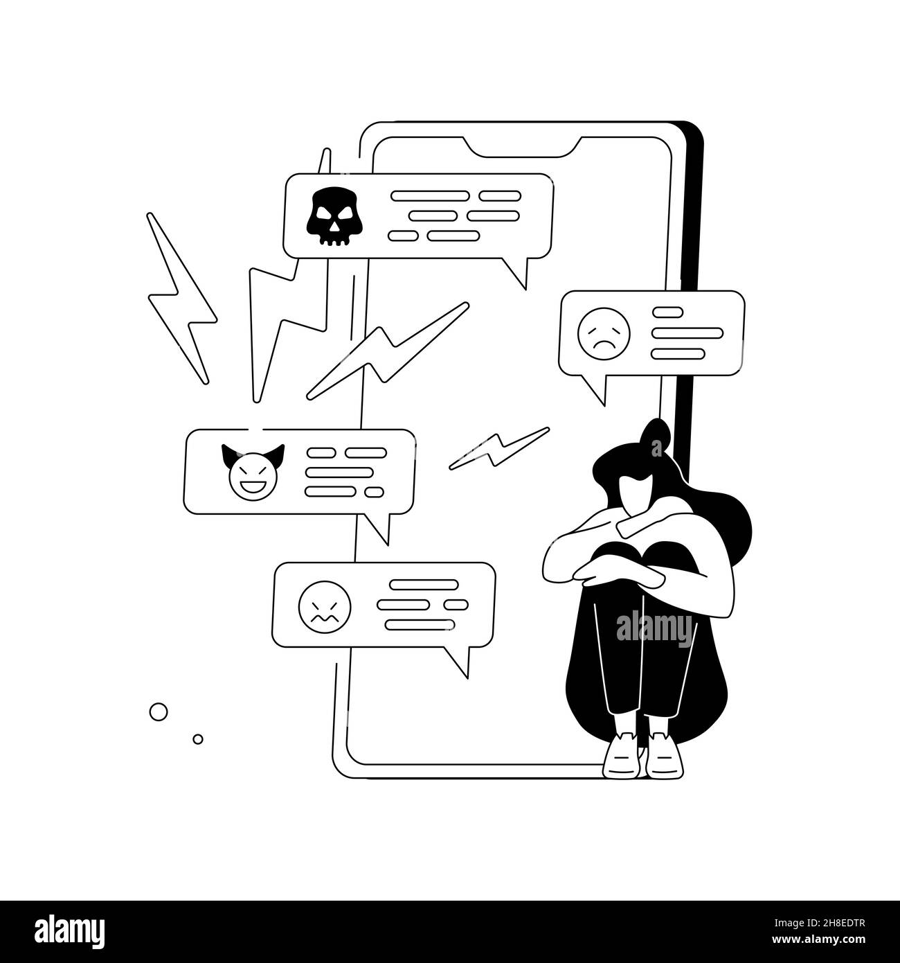 Internet trolling abstract concept vector illustration Stock Vector ...