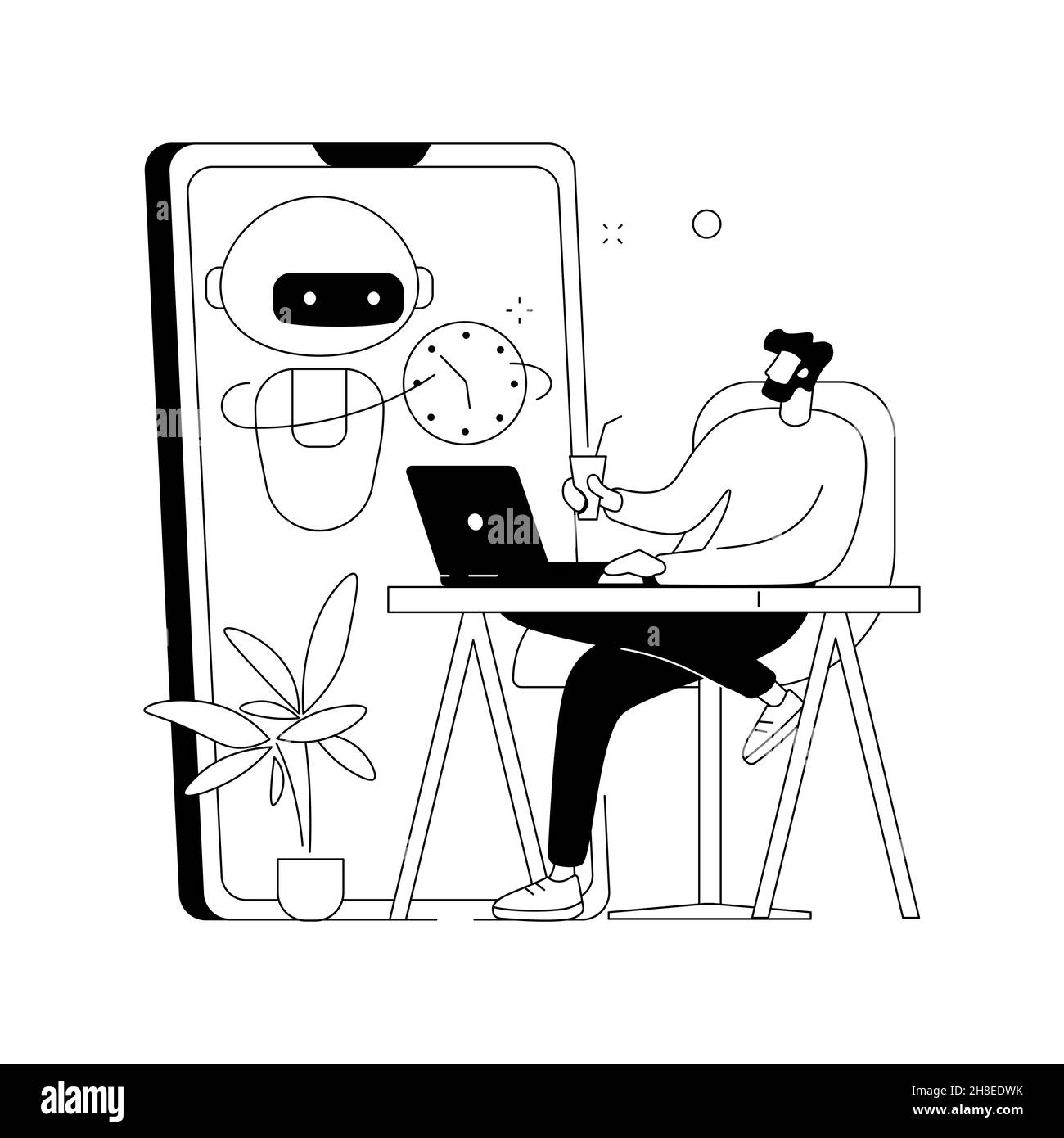 Digital wellbeing abstract concept vector illustration Stock Vector ...