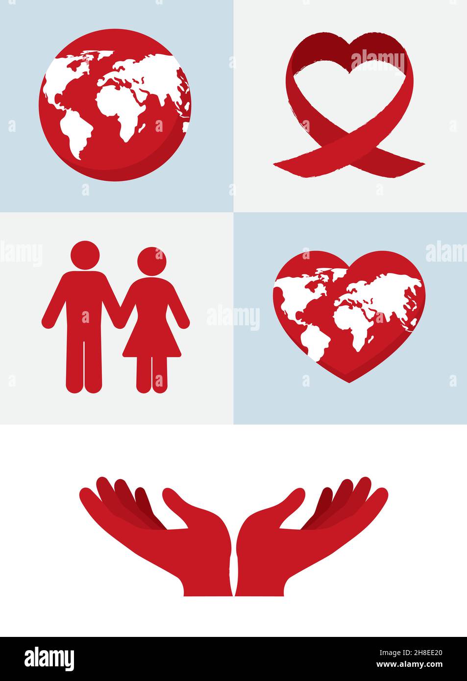 world aids day icon collection Stock Vector Image & Art - Alamy