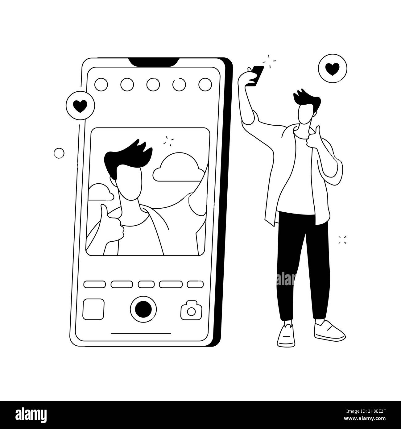 Selfie abstract concept vector illustration Stock Vector Image & Art ...