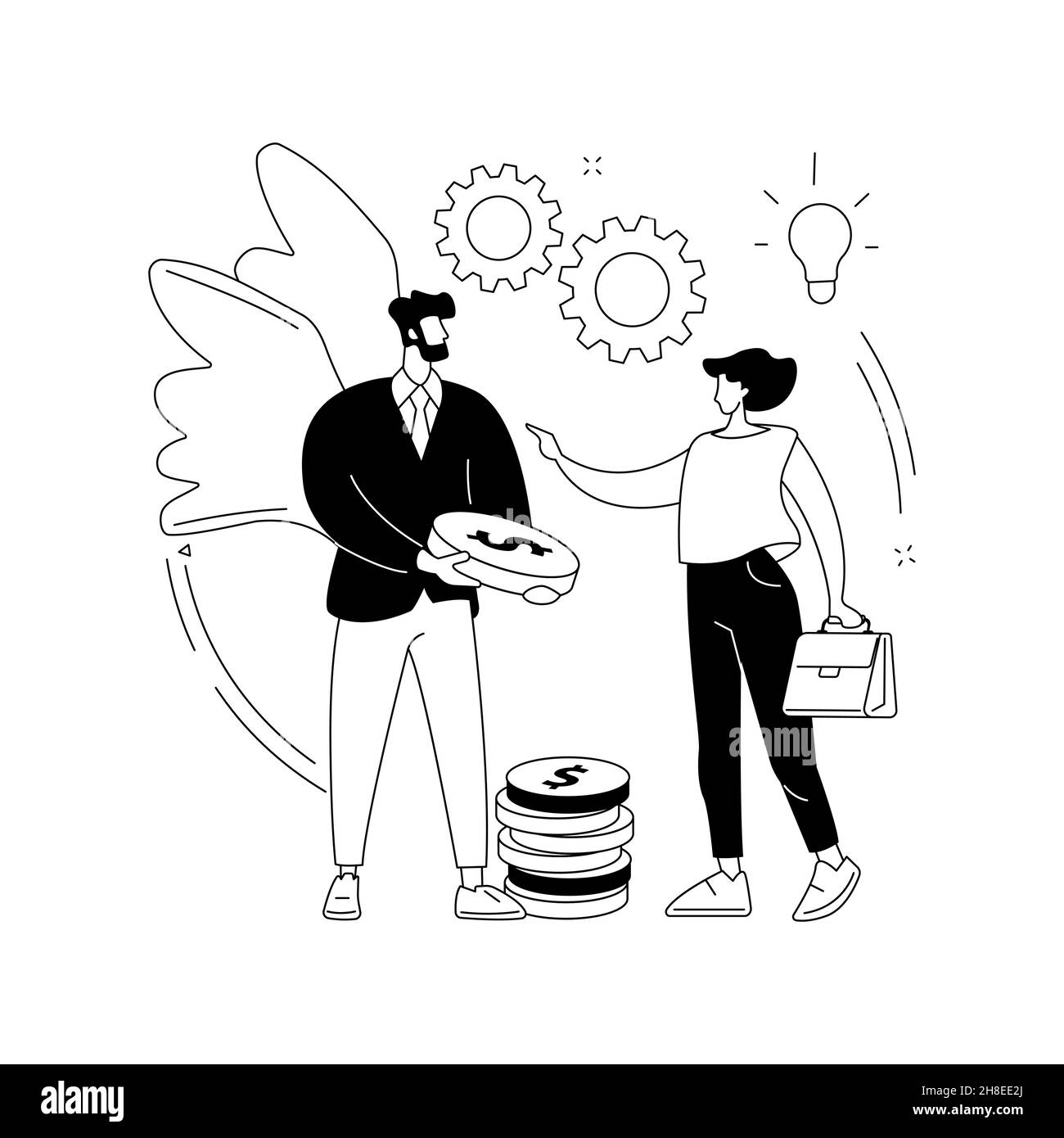 Angel investor abstract concept vector illustration Stock Vector Image ...