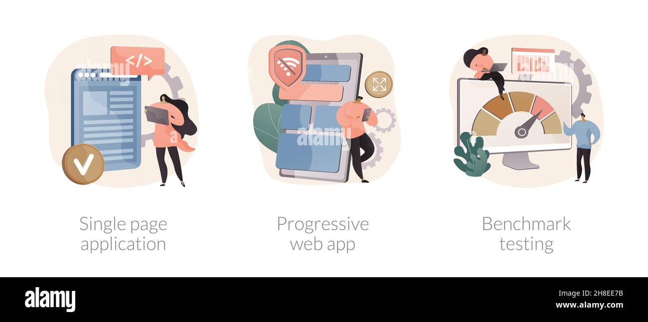 Web development abstract concept vector illustrations Stock Vector ...