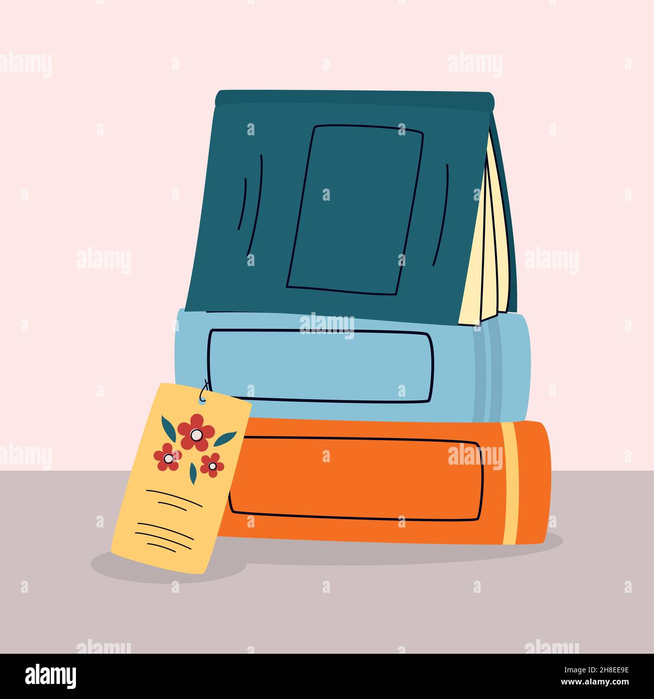 books stack and bookmark design Stock Vector Image & Art - Alamy