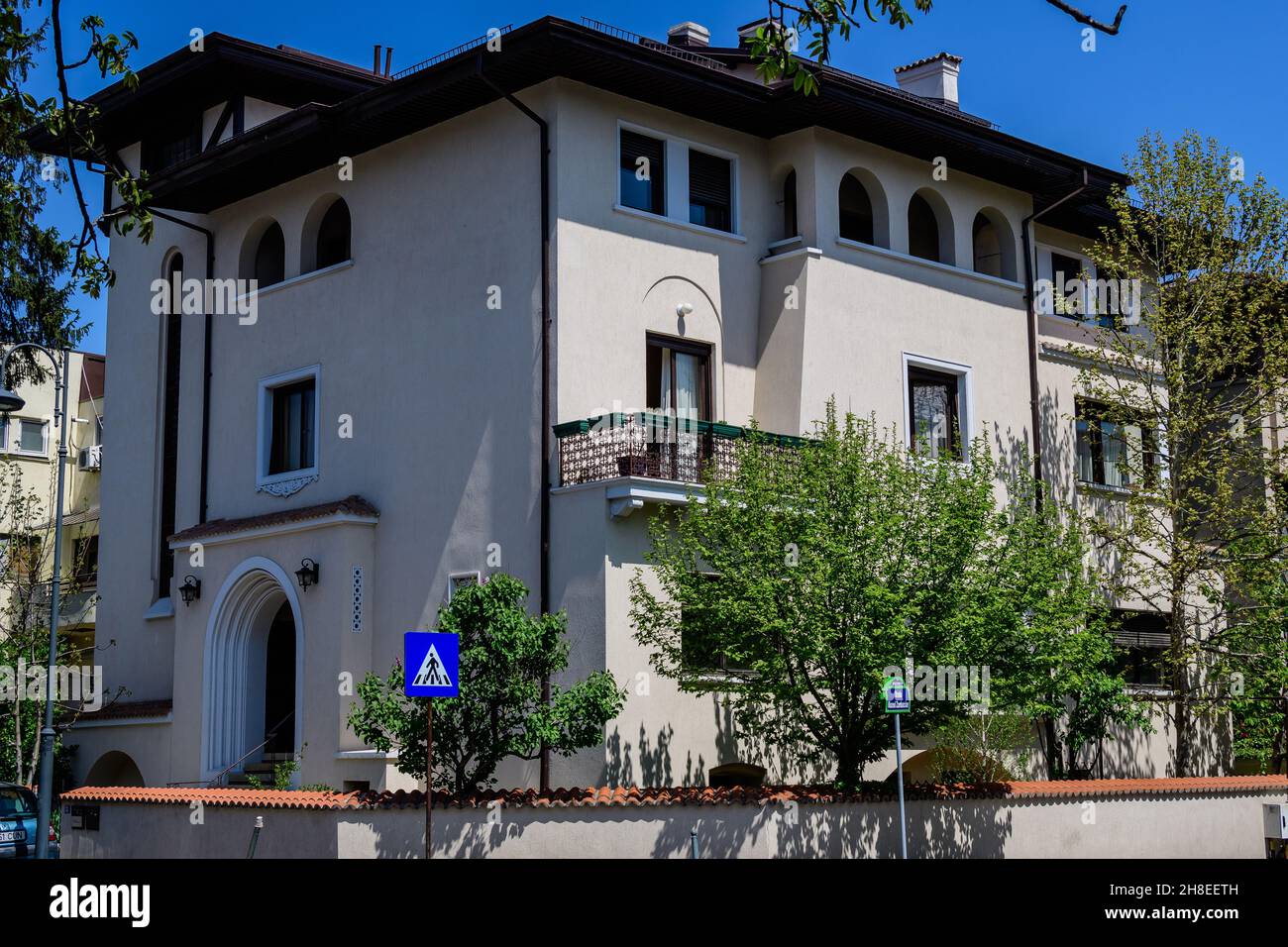 Bucharest, Romania - 27 March 2021: Old historical house in the ...