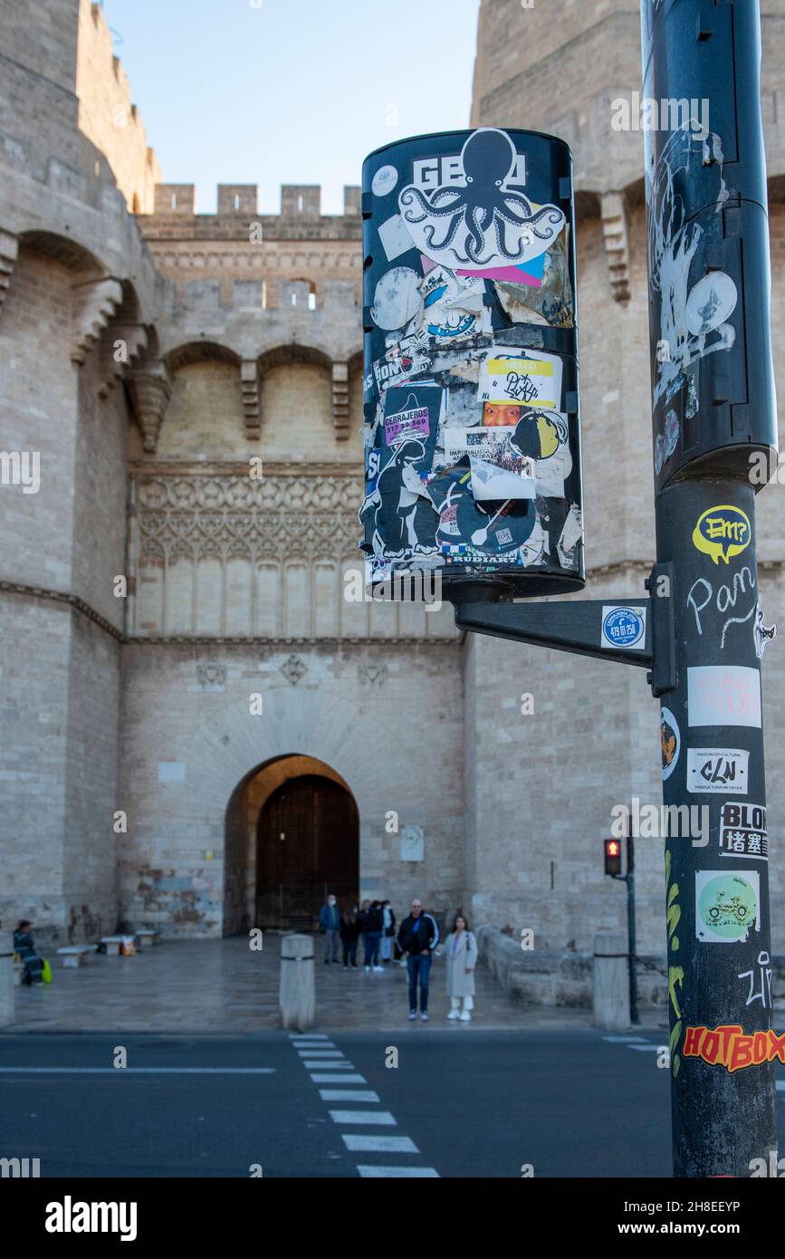 Street pole stickers hi-res stock photography and images - Alamy