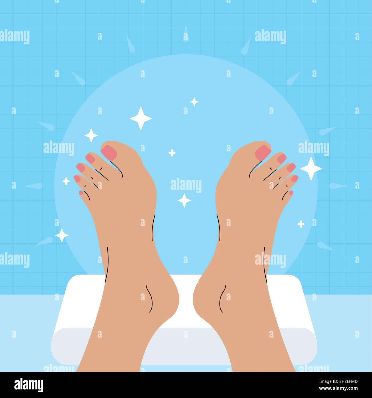 Feet brush Stock Vector Images - Alamy
