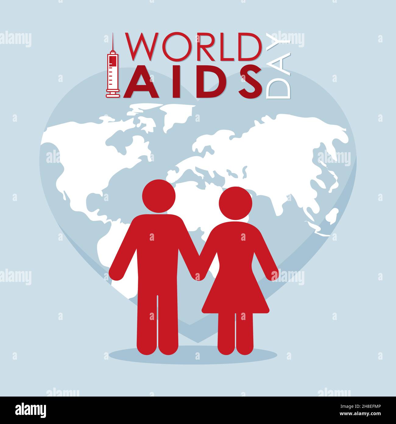 World aids day design with pictogram couple and world map Stock Vector ...
