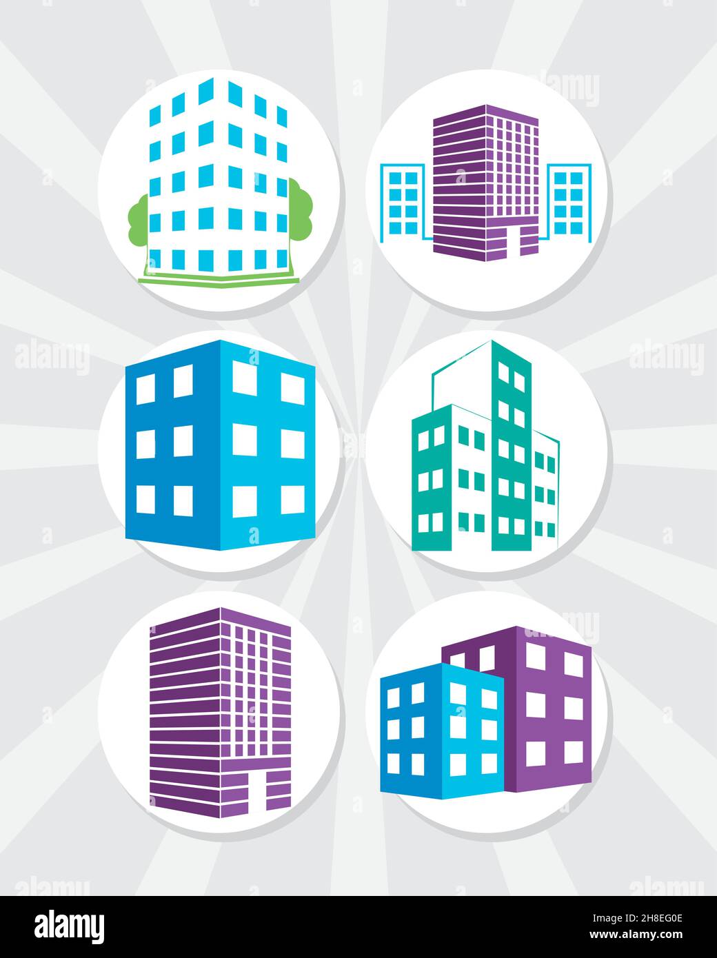 city buildings icon set design Stock Vector Image & Art - Alamy