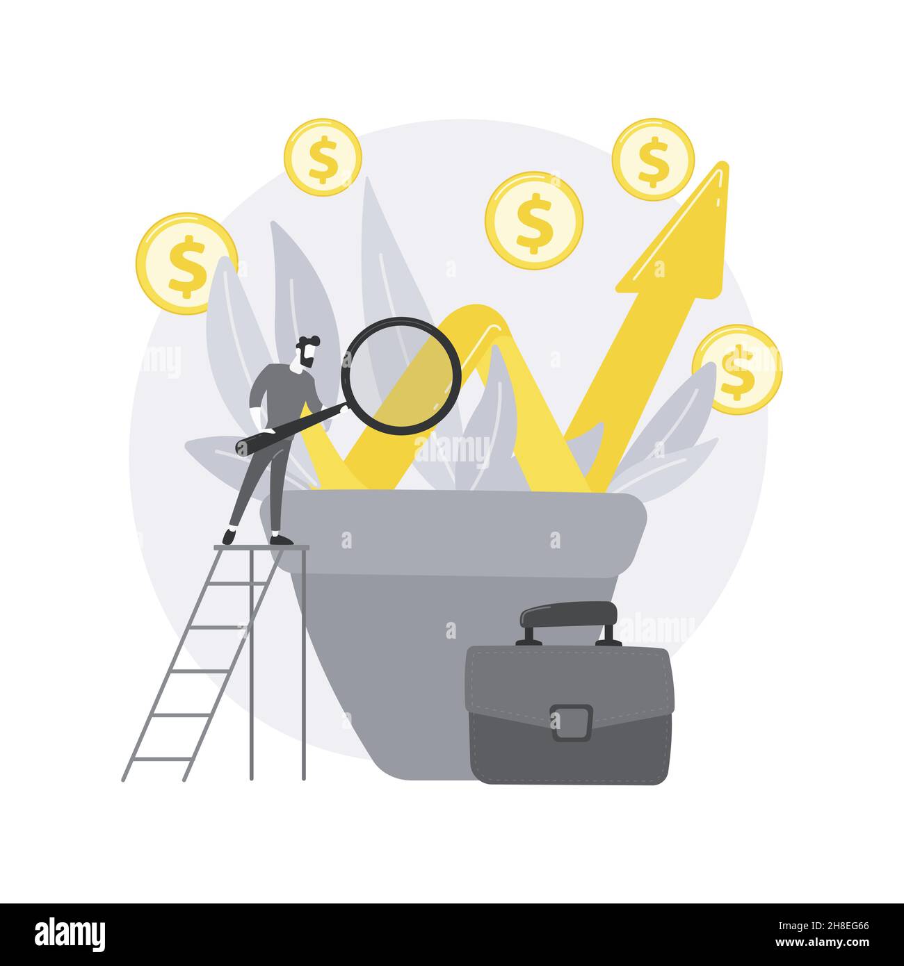 Business growth abstract concept vector illustration Stock Vector Image ...