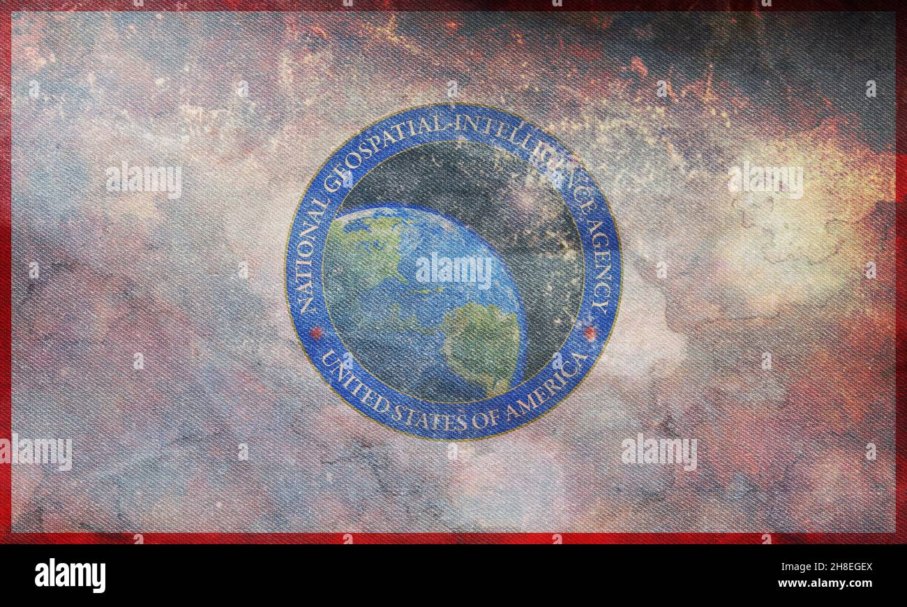 Minsk, Belarus - May, 2021: Top view of flag of United States National ...