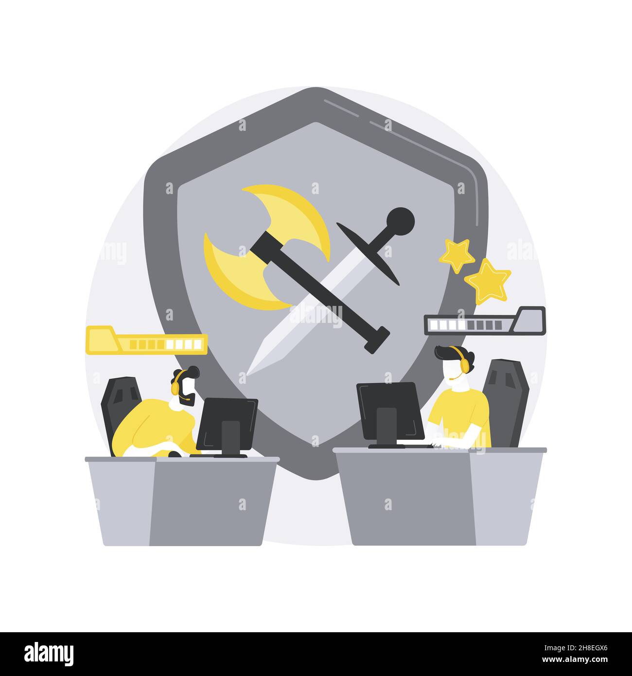 MMORPG abstract concept vector illustration Stock Vector Image & Art ...