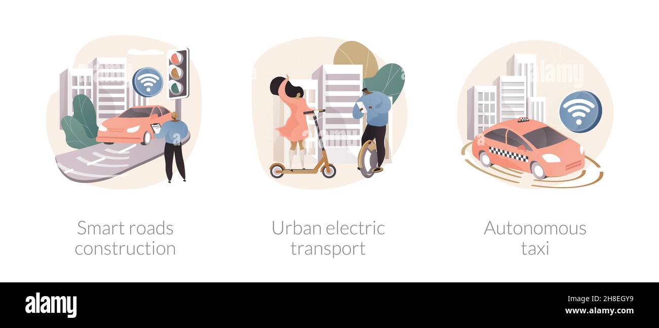 IoT city transport abstract concept vector illustrations Stock Vector ...