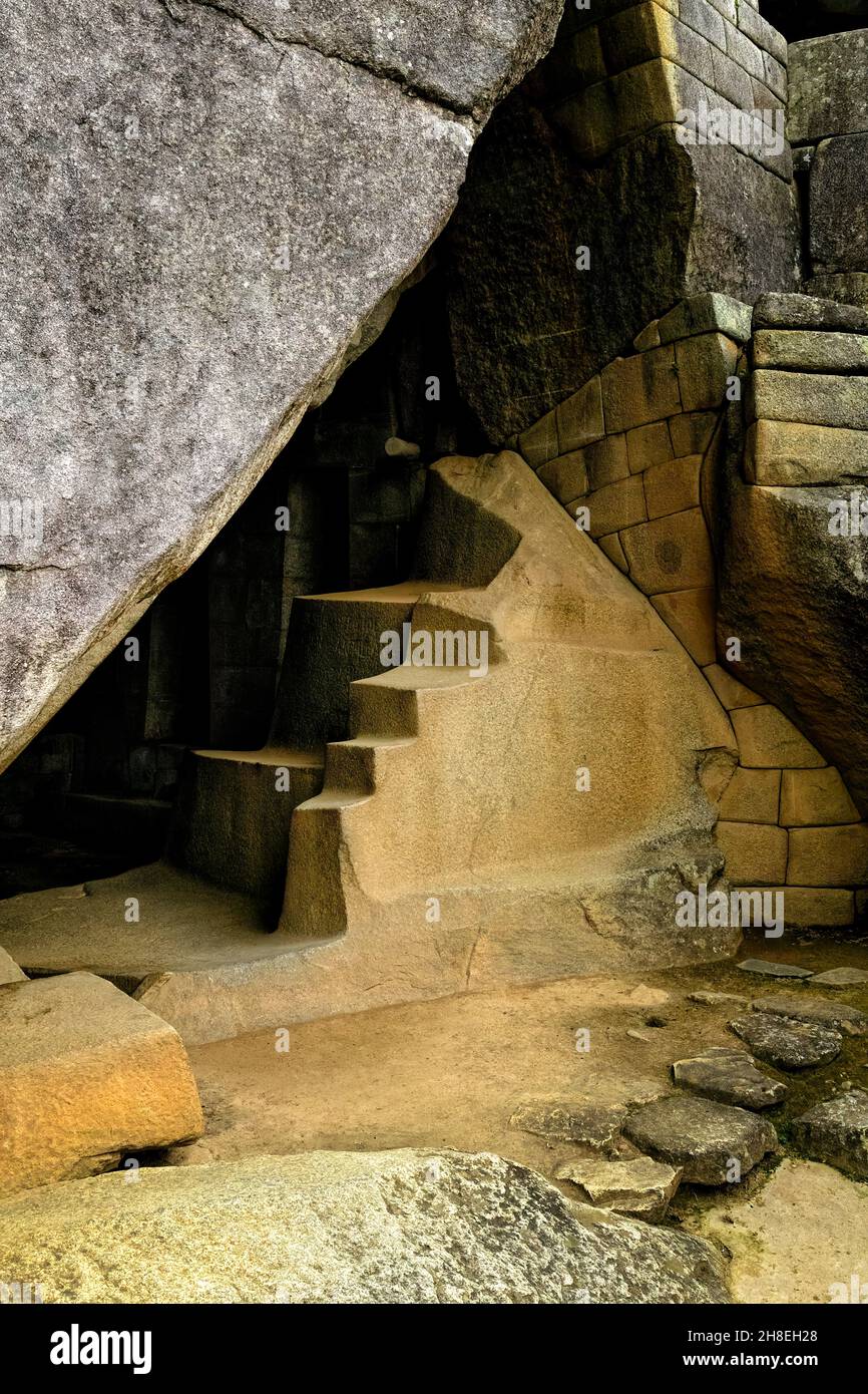 Royal Tomb below the Sun Temple in Machu Picchu, the "Lost City" of ...