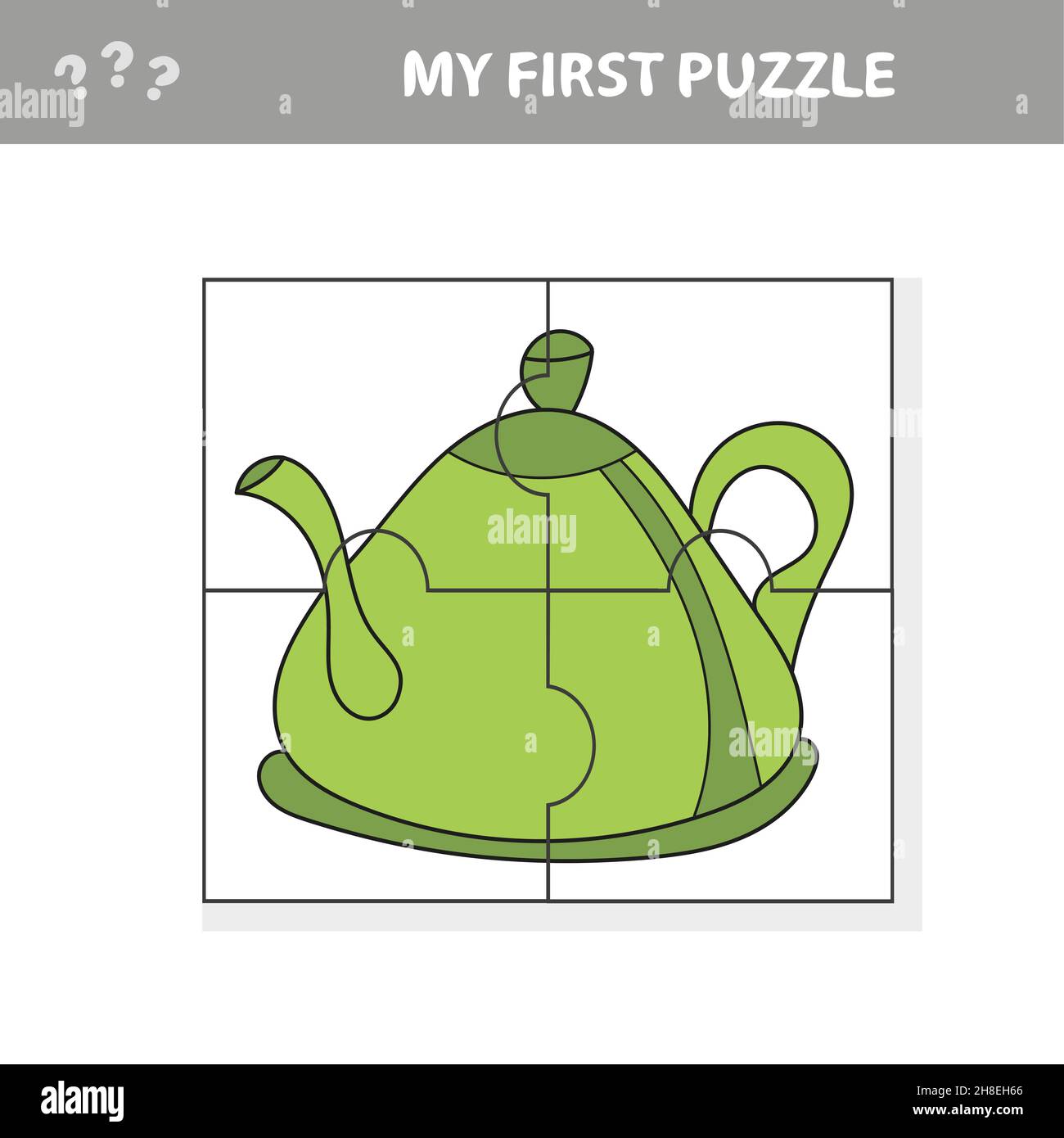 Easy educational paper game for kids. Simple kid application with ...