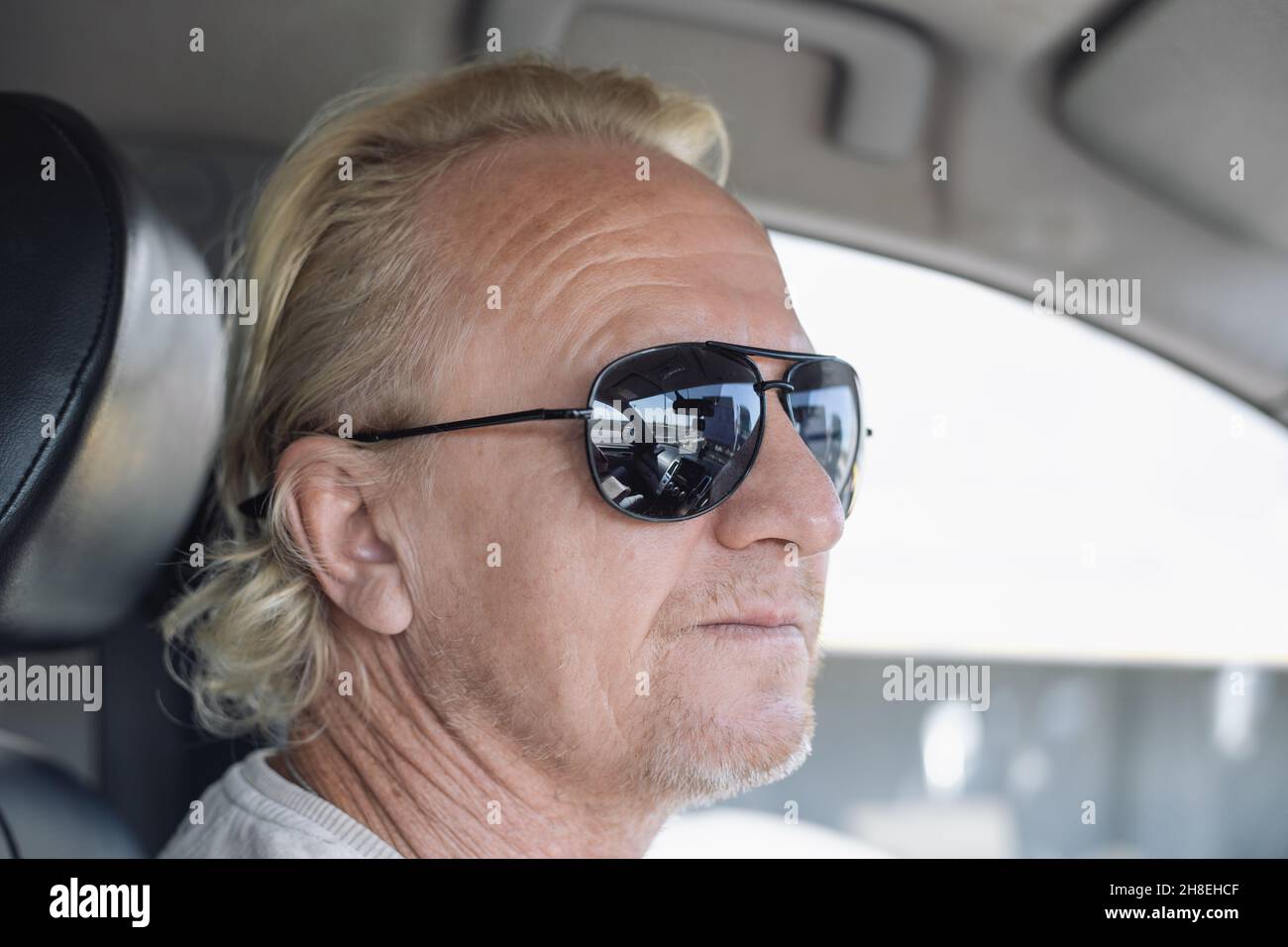 Slicked back hair mature man hi-res stock photography and images - Alamy