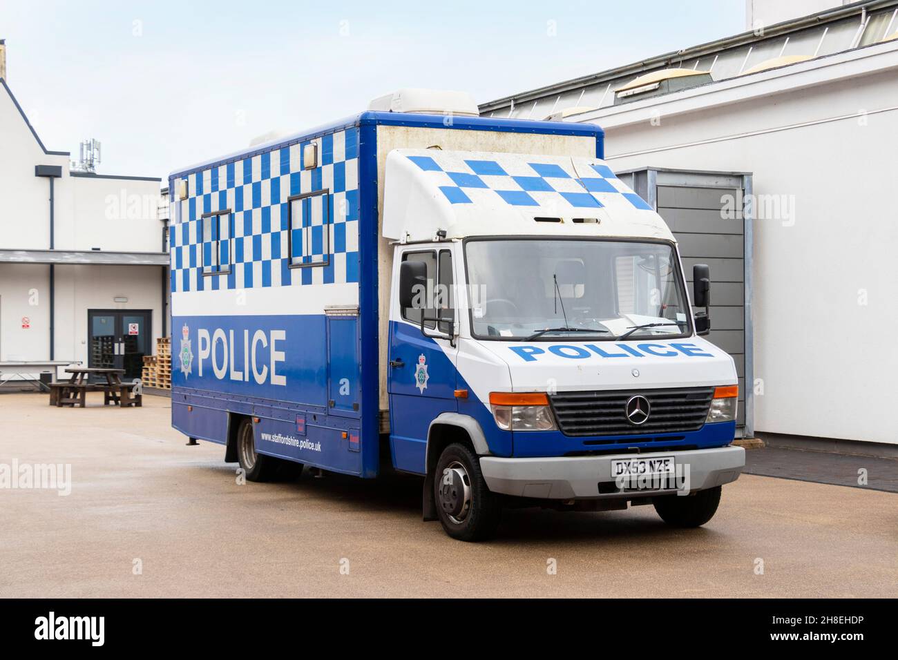 Mercedes support police incident van Stock Photo - Alamy