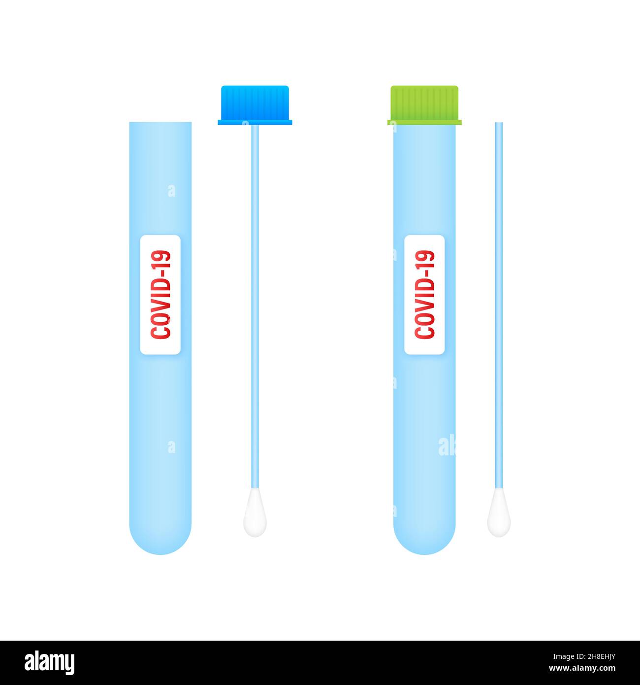 Corona virus covid 19 tube test medical laboratory. Tested positive and ...