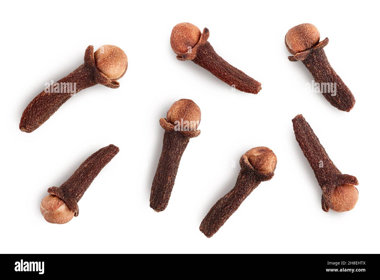 Dry spice cloves isolated on white background with clipping path. Top ...