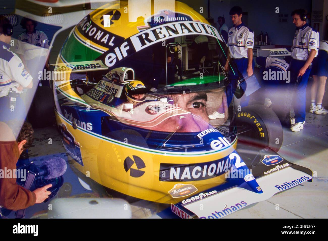 02 Senna Ayrton (bra), Rothmans Williams Renault, Williams FW16, action ...