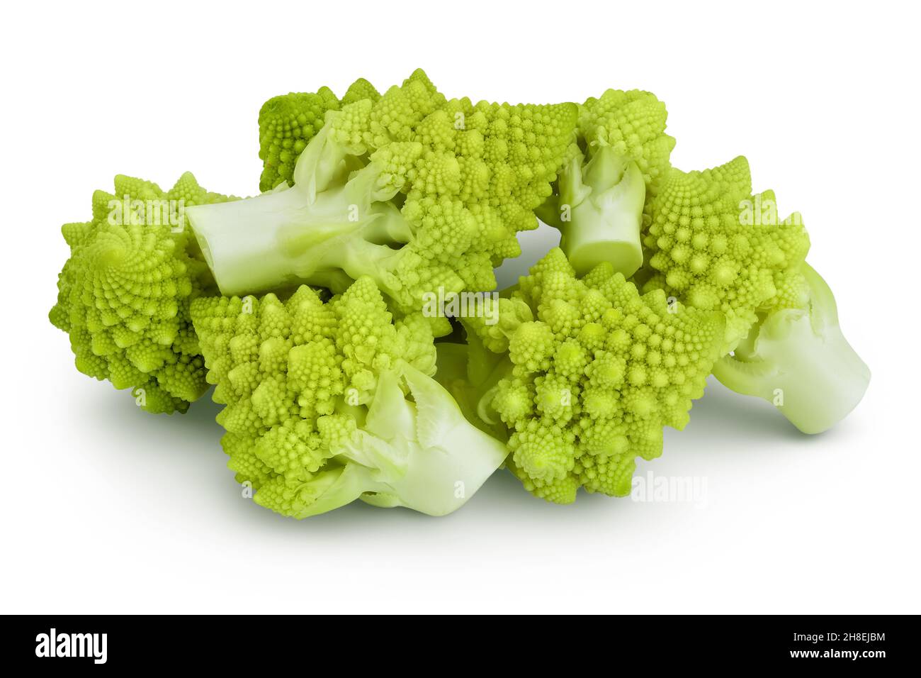 Romanesco broccoli cabbage or Roman Cauliflower isolated on white ...