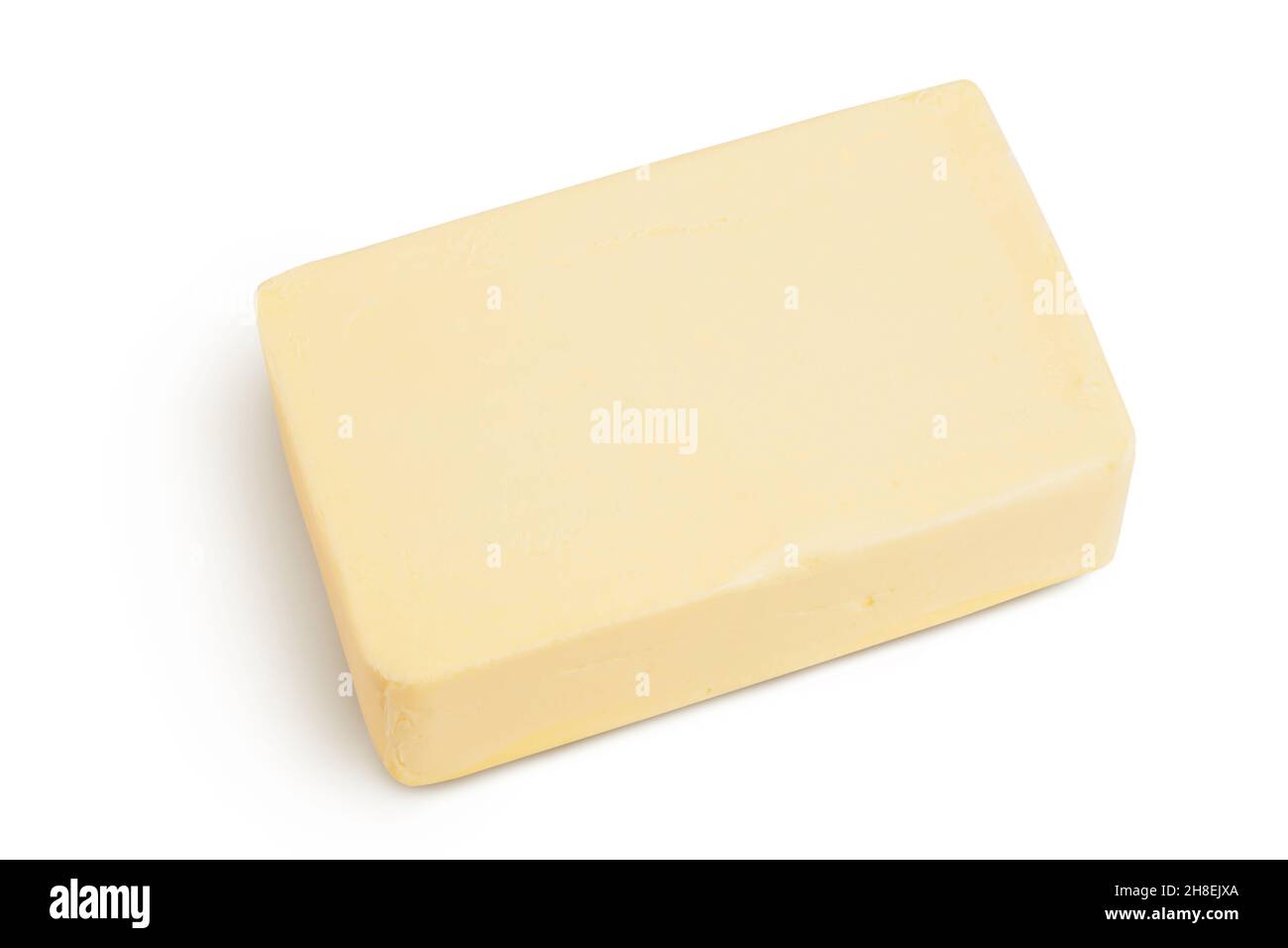 butter isolated on white background with clipping path and full depth ...