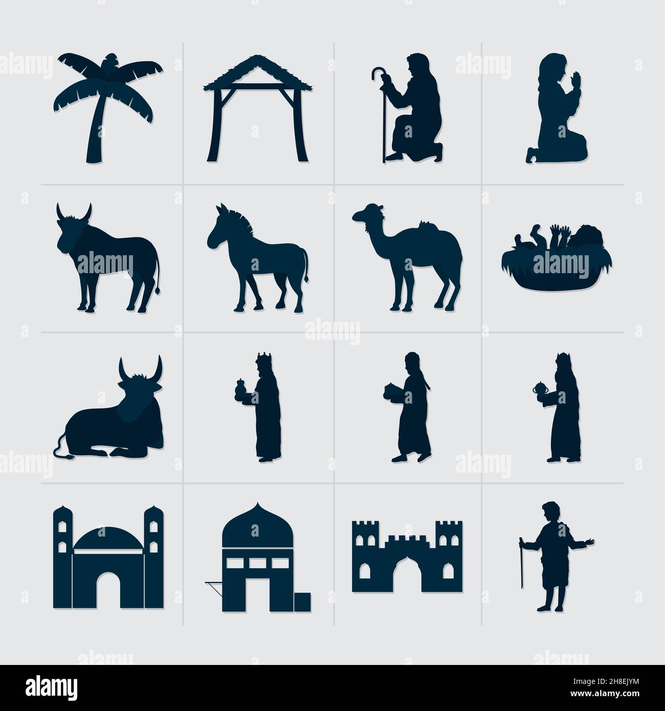 Manger icons set on white background Stock Vector Image & Art - Alamy