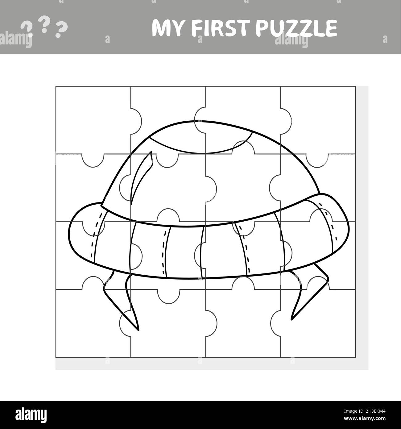 Easy educational paper game for kids. Simple kid application with Toy ...