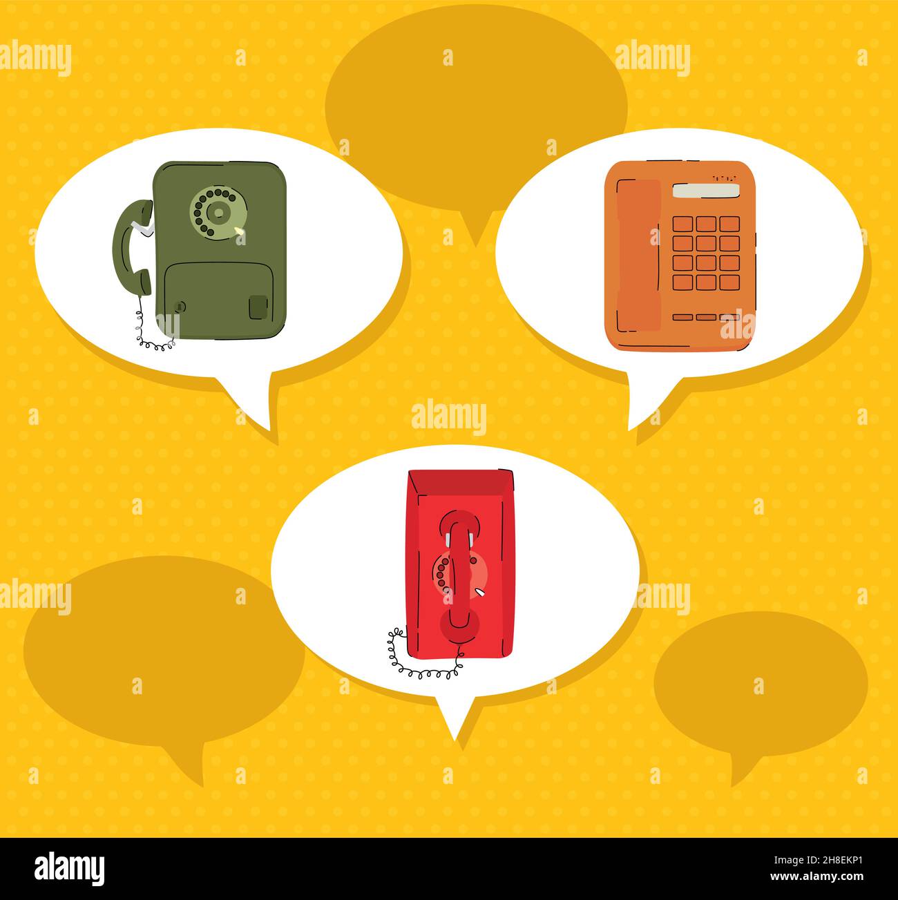 Rotary telephones Stock Vector Images - Alamy