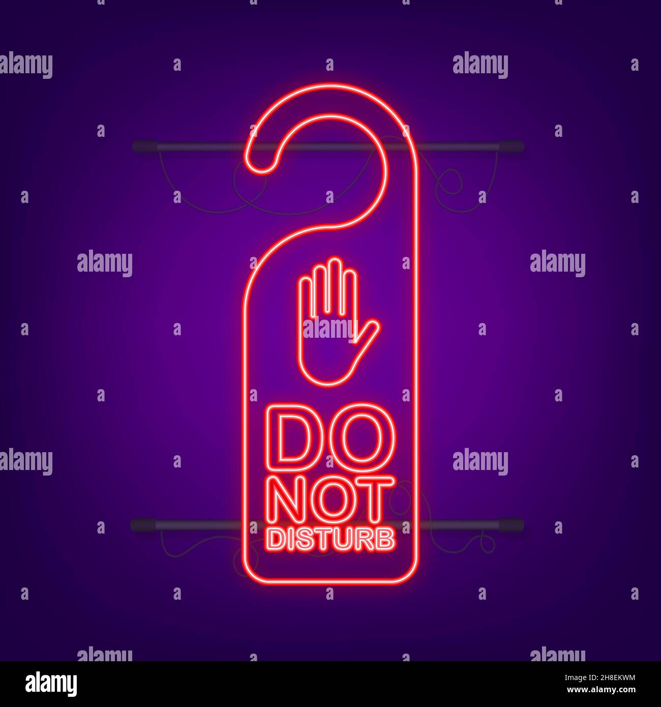 Please do not disturb neon label. Vector stock illustration Stock ...