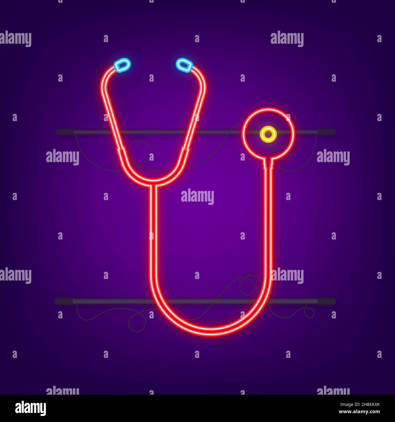 Stethoscopes, medical equipment for doctor. Vector stock illustration ...
