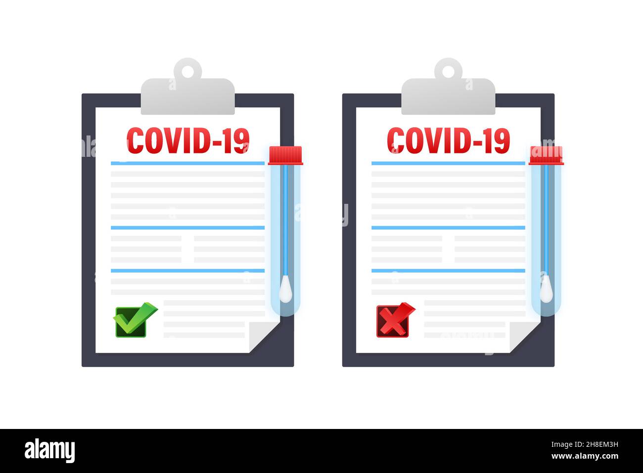 Corona virus covid 19 tube test medical laboratory. Tested positive and ...