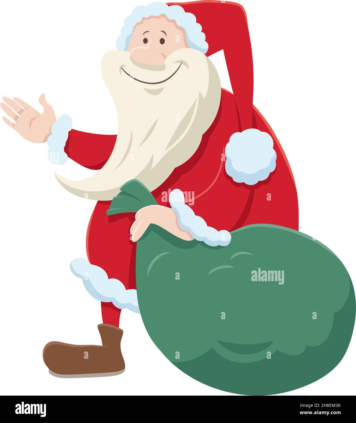 Santa claus sack cartoon illustration Cut Out Stock Images & Pictures ...