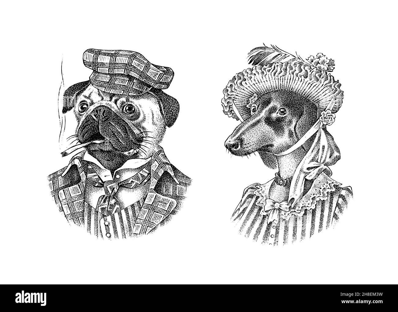 Lady and dog retro Black and White Stock Photos & Images - Alamy