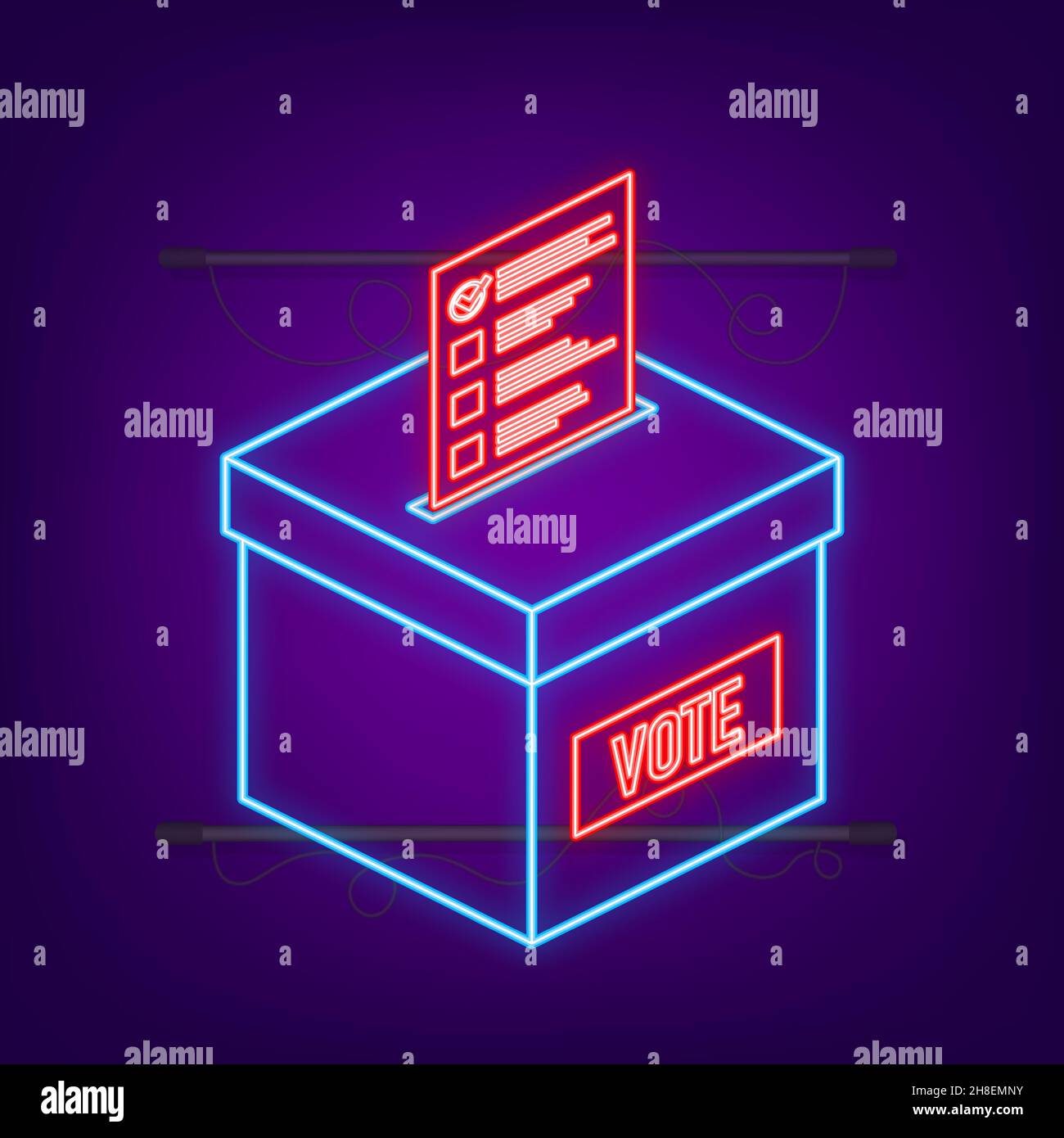 Hand puts vote bulletin into vote box. Voting concept. Ballot box ...
