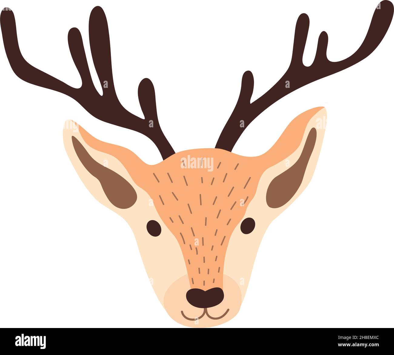 Deer head vector illustration Stock Vector Image & Art - Alamy