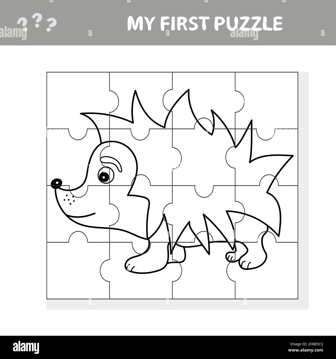 Cartoon Vector Illustration of Education Jigsaw Puzzle Game for ...